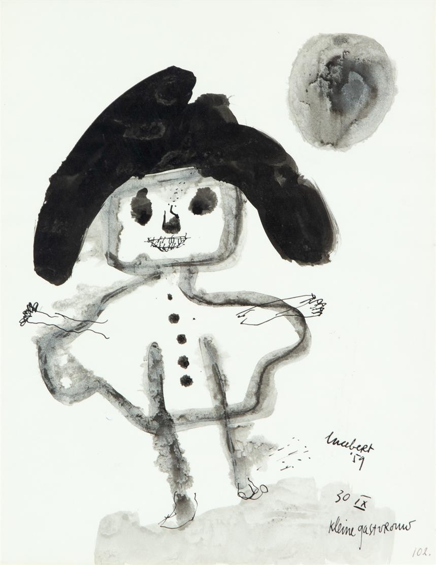 Lucebert | 2 works: (i) Personnage (ii) Untitled (1960 - 1964) | MutualArt