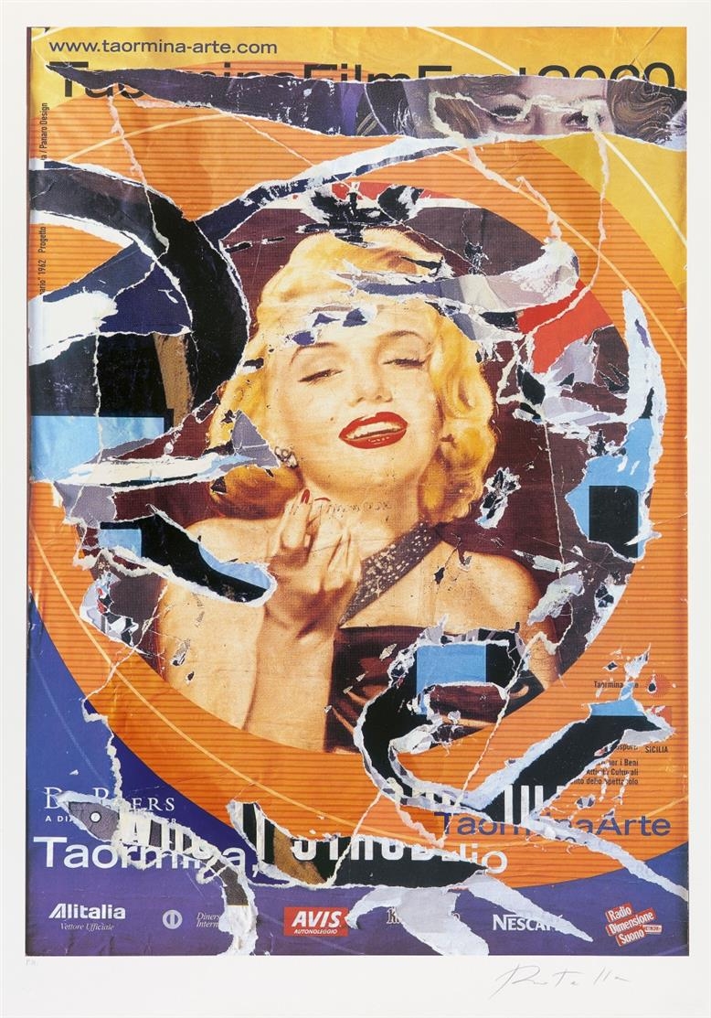 Mimmo Rotella | OMAGGIO A MARILYN | MutualArt