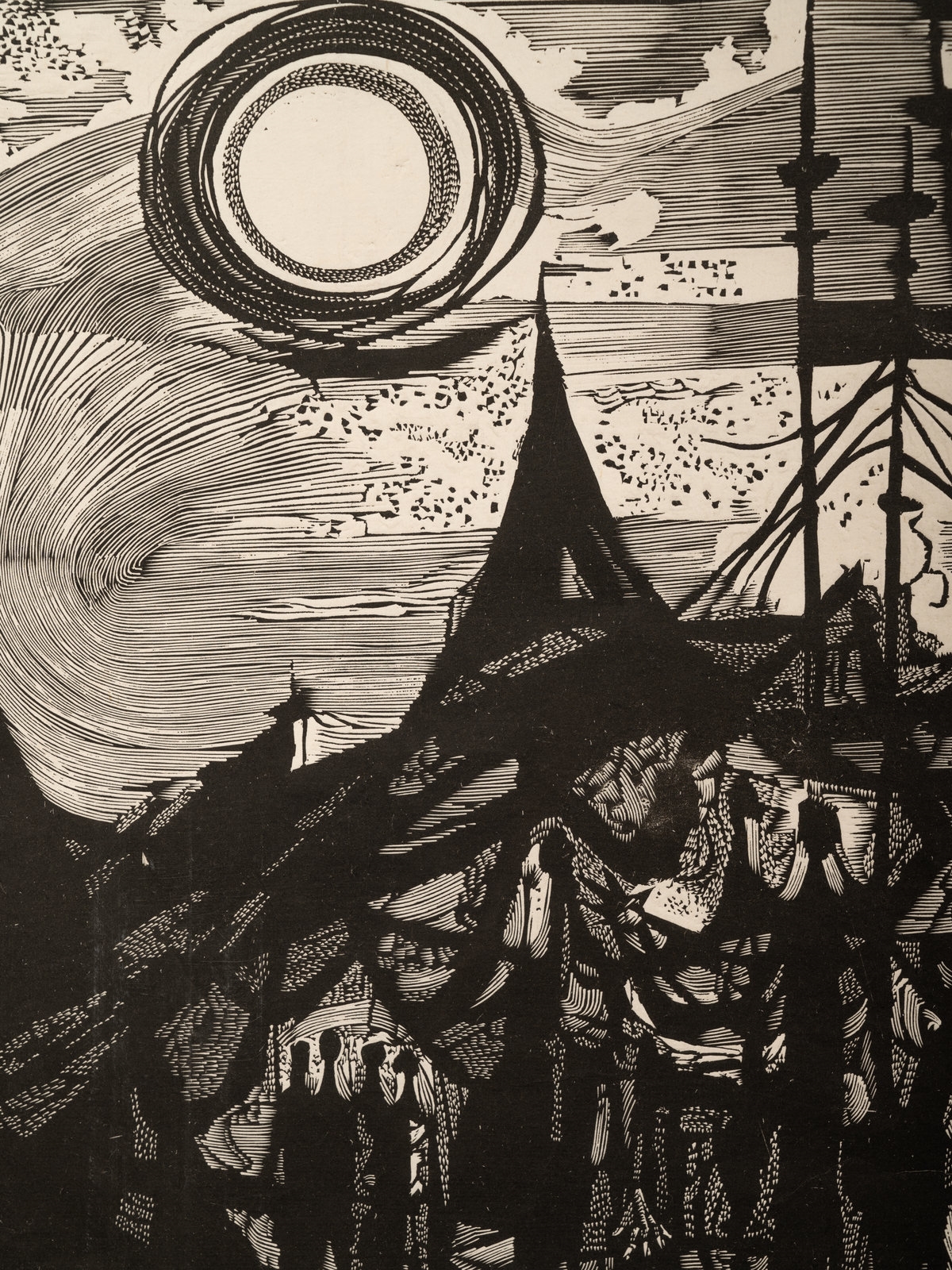 Misch Kohn | Trois visitors avec entourage (1953) | MutualArt