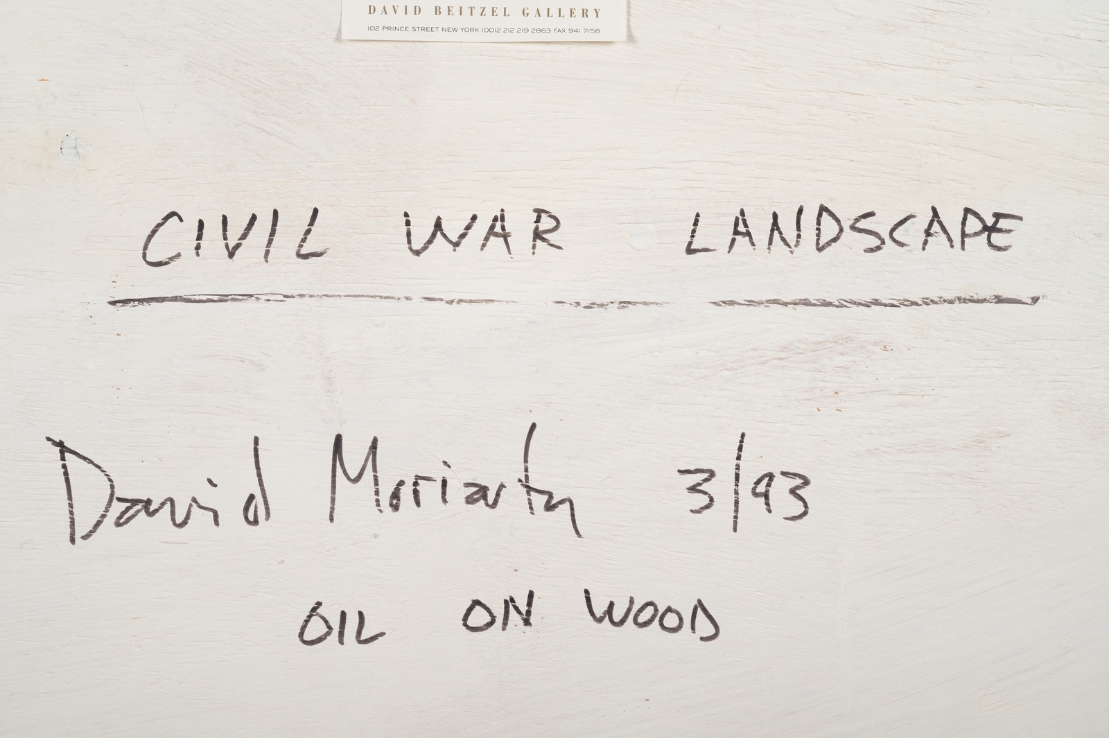 David Moriarty | Civil War Landscape (1993) | MutualArt