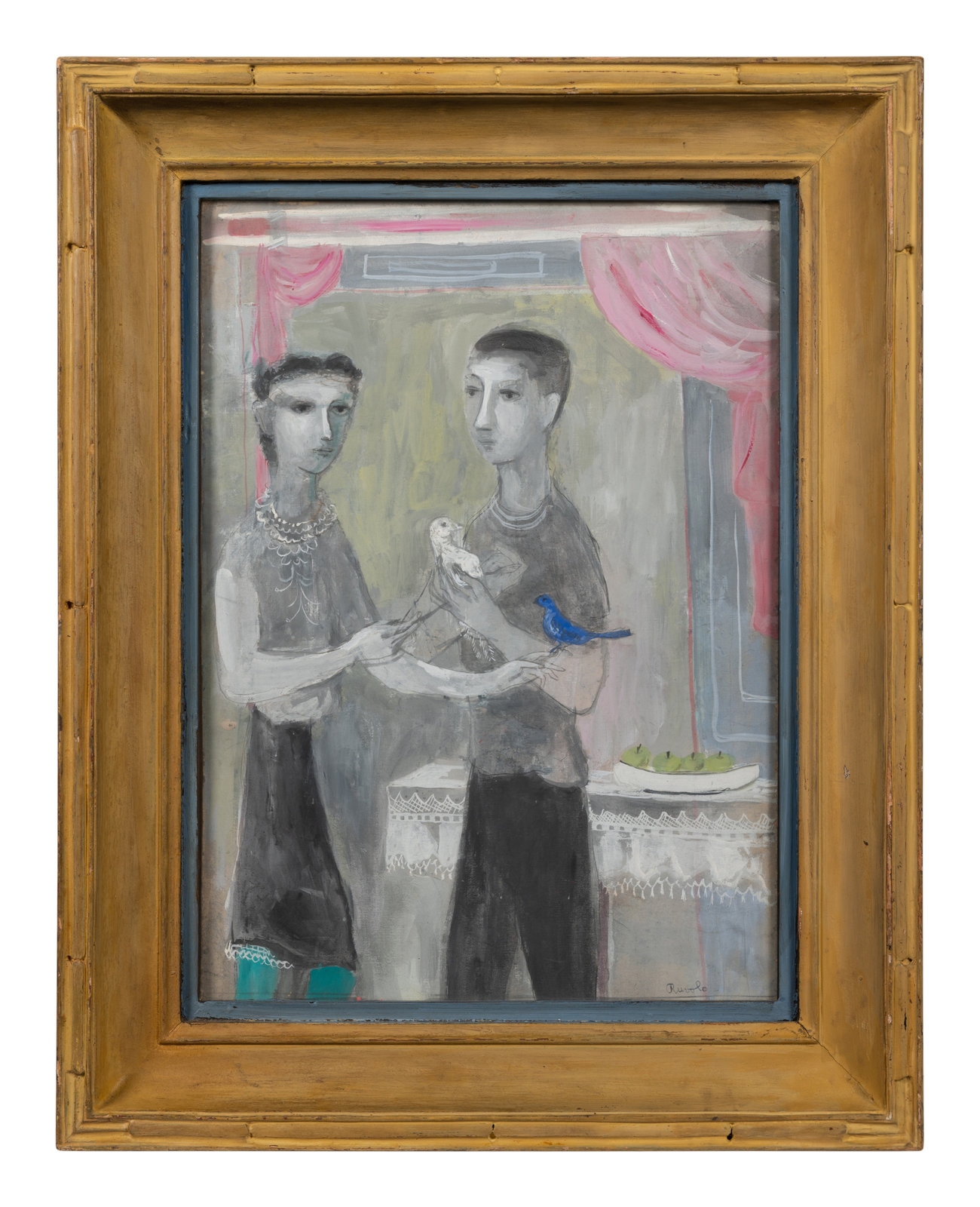 Felix Ruvolo | Man and Woman with Two Birds | MutualArt