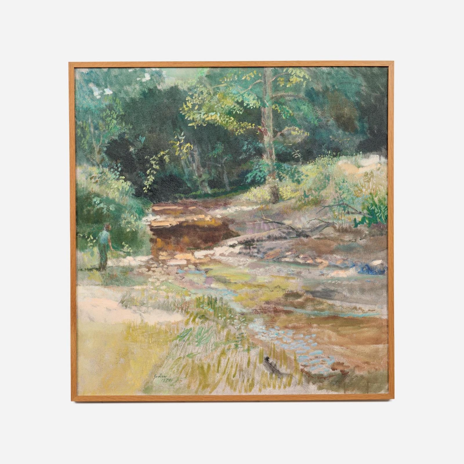 Robert Sudlow | Alder Tree and Stream at Noon (1974) | MutualArt