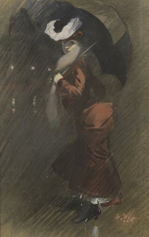 Jacques Wely | Trottin under the rain. | MutualArt