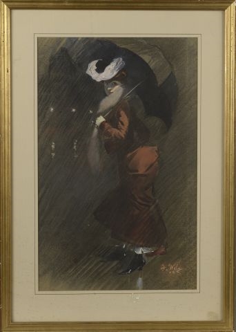 Jacques Wely | Trottin under the rain. | MutualArt