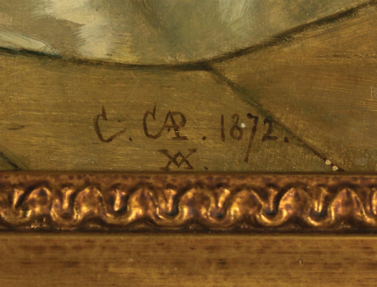 Constant Cap | Jeune Femme Contemplant un Tableau (1872) | MutualArt