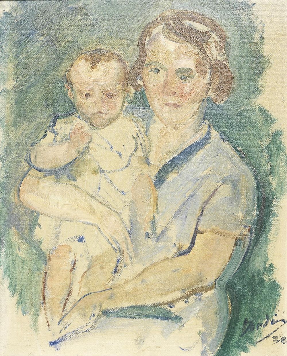 Simão César Dórdio Gomes | Figura feminina com criança | MutualArt