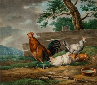 Alexander Johann Dallinger von Dalling | Cattle in a sunlit field (1833 ...