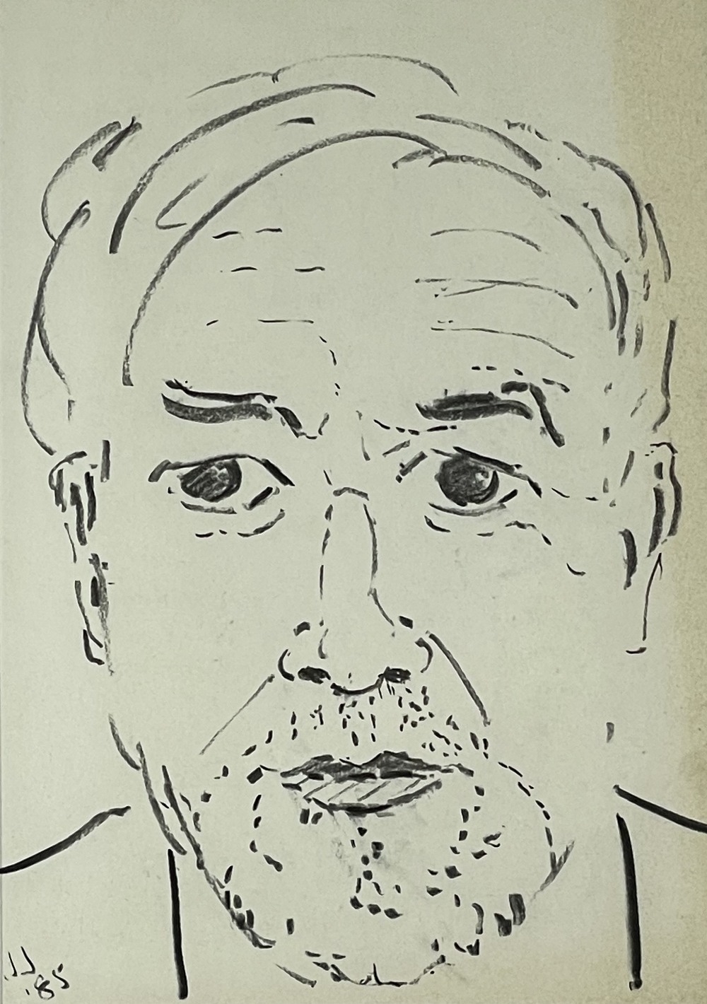 Jack Jones | Head and shoulders self portrait (1985) | MutualArt