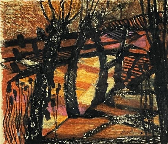 Raymond Martinez | Pathway with trees (1967) | MutualArt