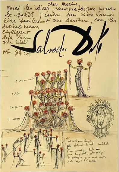 Salvador Dalí | Autograph letter illustrated with original drawings ...