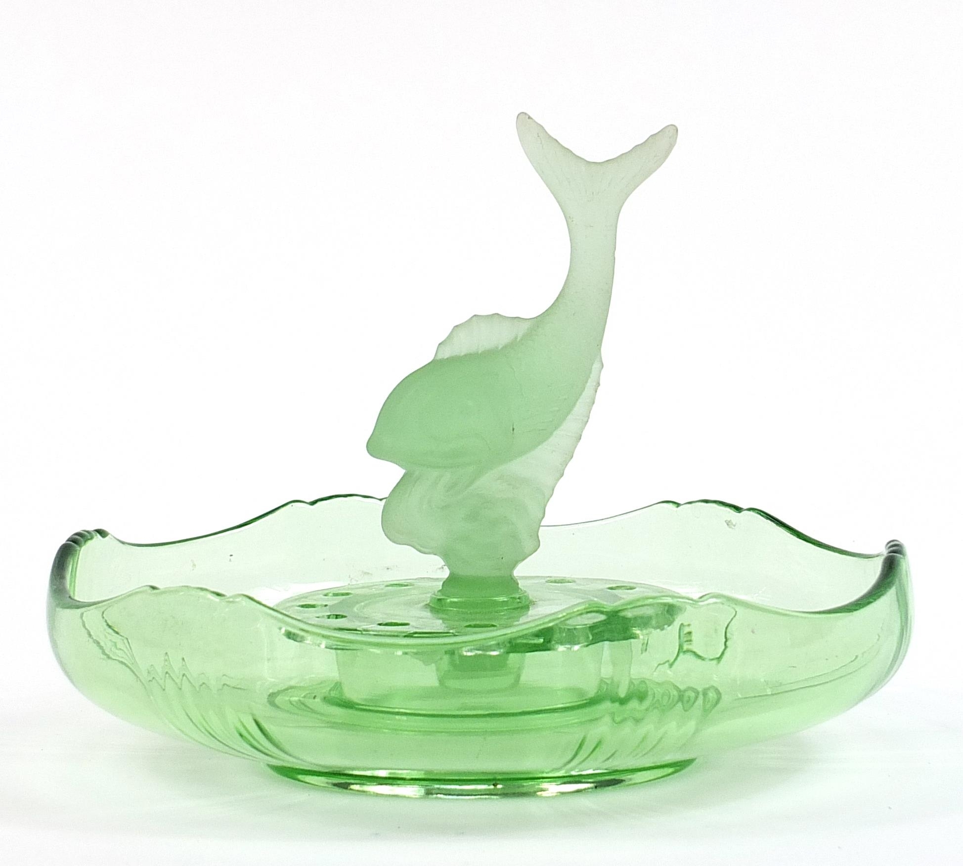 Josef Inwald | Czech green glass fish Float bowl | MutualArt