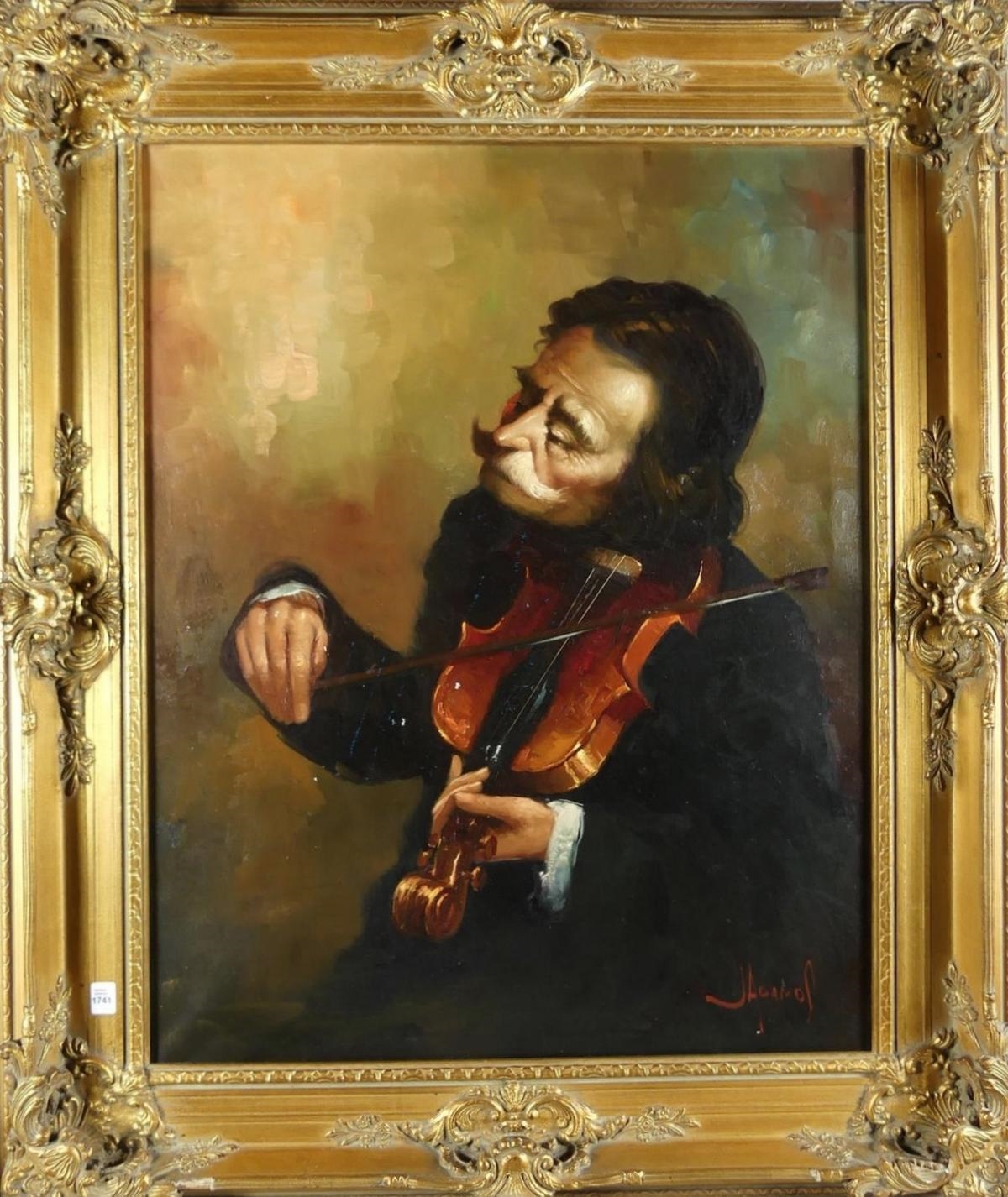 John Adamos Manol | a man playing the violin | MutualArt