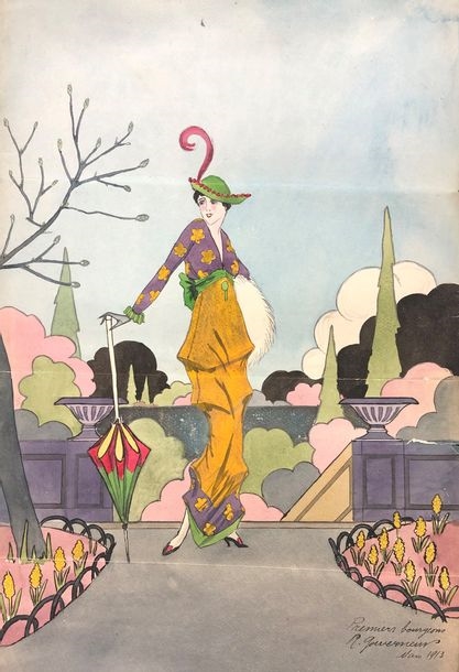 R. GOUVERNEUR | Premiers bourgeons, On y joint 16 illustrations de mode ...