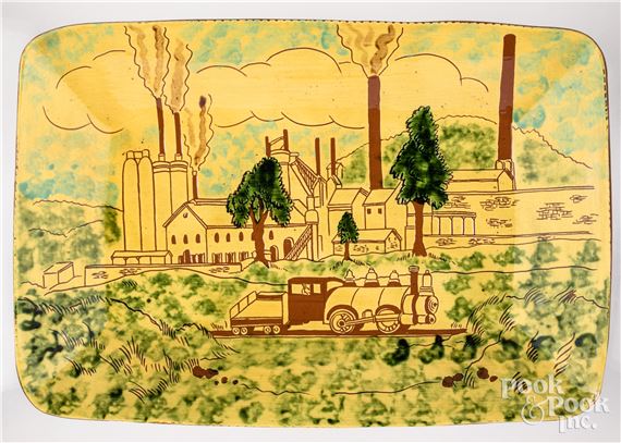 Lester Breininger | Lester Breininger redware loaf dish | MutualArt