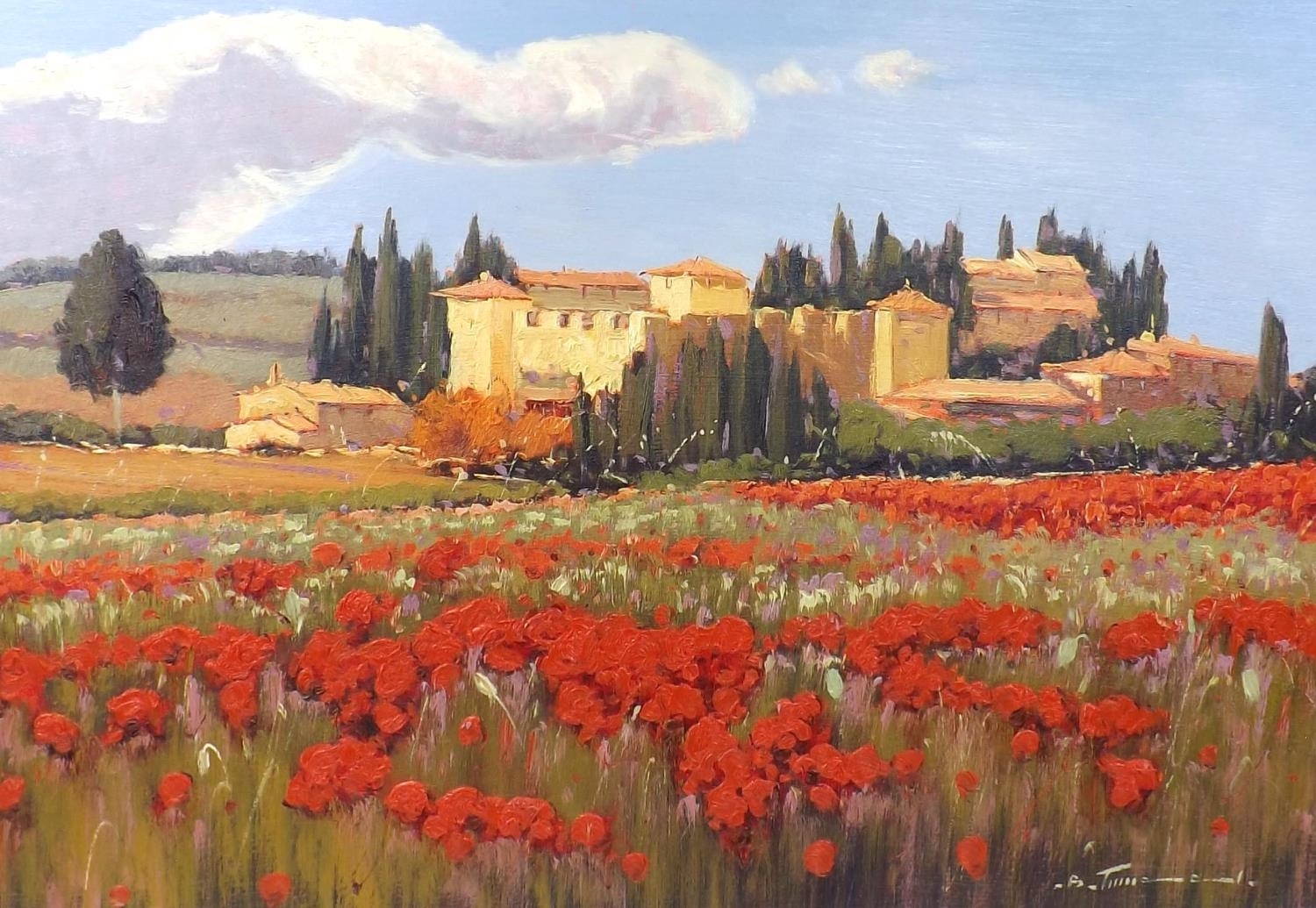 Bruno Tinucci | Italian village surrounded with Cyprus trees, with ...