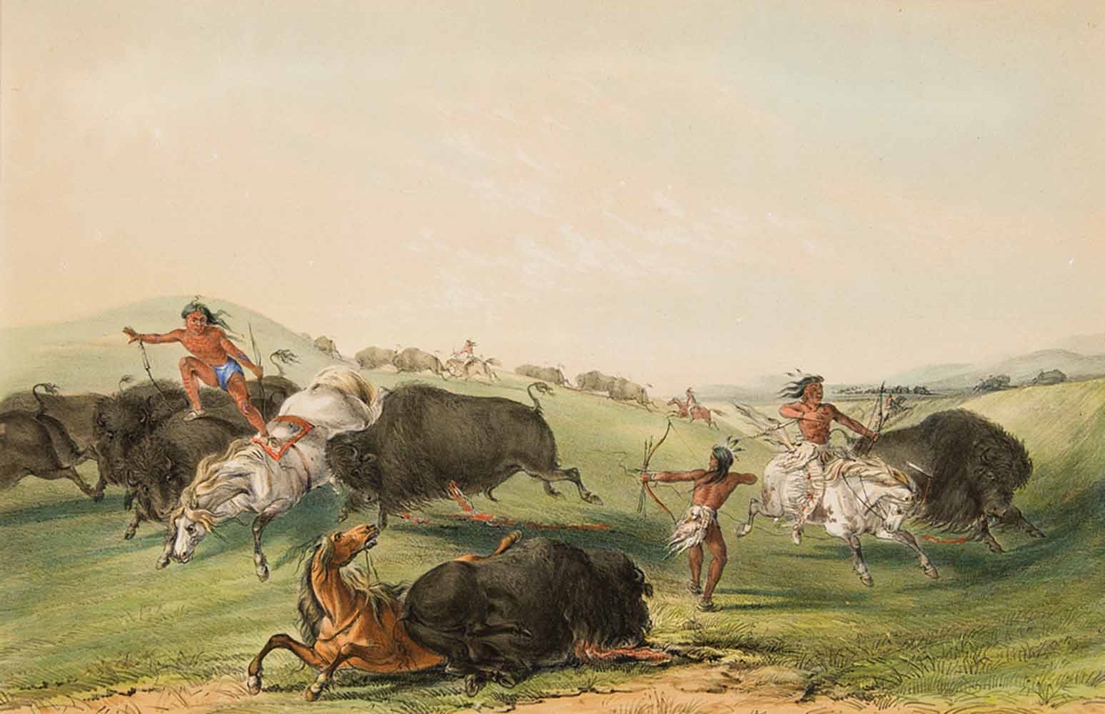 George Catlin | Collection of 6 colored lithographs | MutualArt