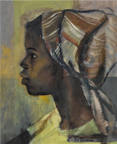 Ben Enwonwu | Portrait of a young woman (1963) | MutualArt