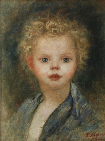 Emile Wery | Portrait of a Child (1929) | MutualArt