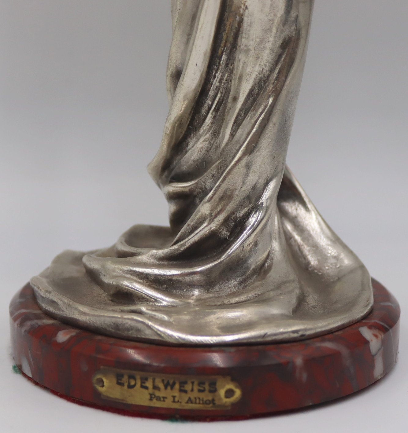 Lucien Charles E. Alliot | Alliot silvered bronze Art Nouveau figural ...