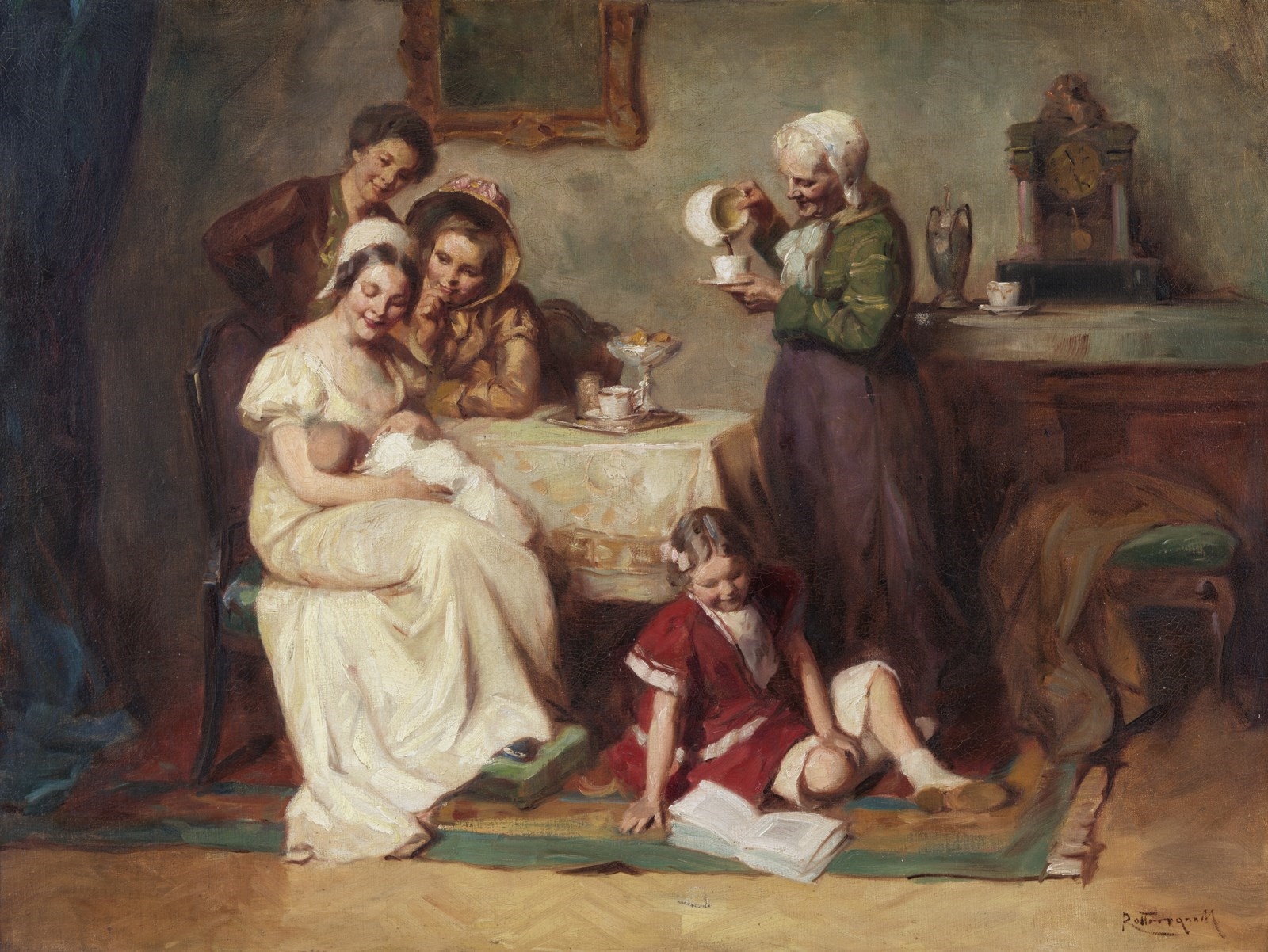 Mozart Rottmann | Interior scene. | MutualArt