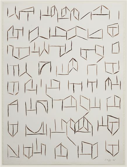 Jon Plapp | Untitled (Brown Lines) (1985) | MutualArt