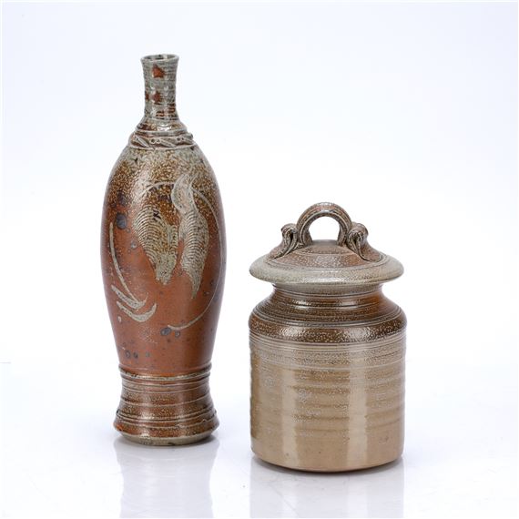 Peter Starkey | studio pottery jar and cover, impressed marks to the ...