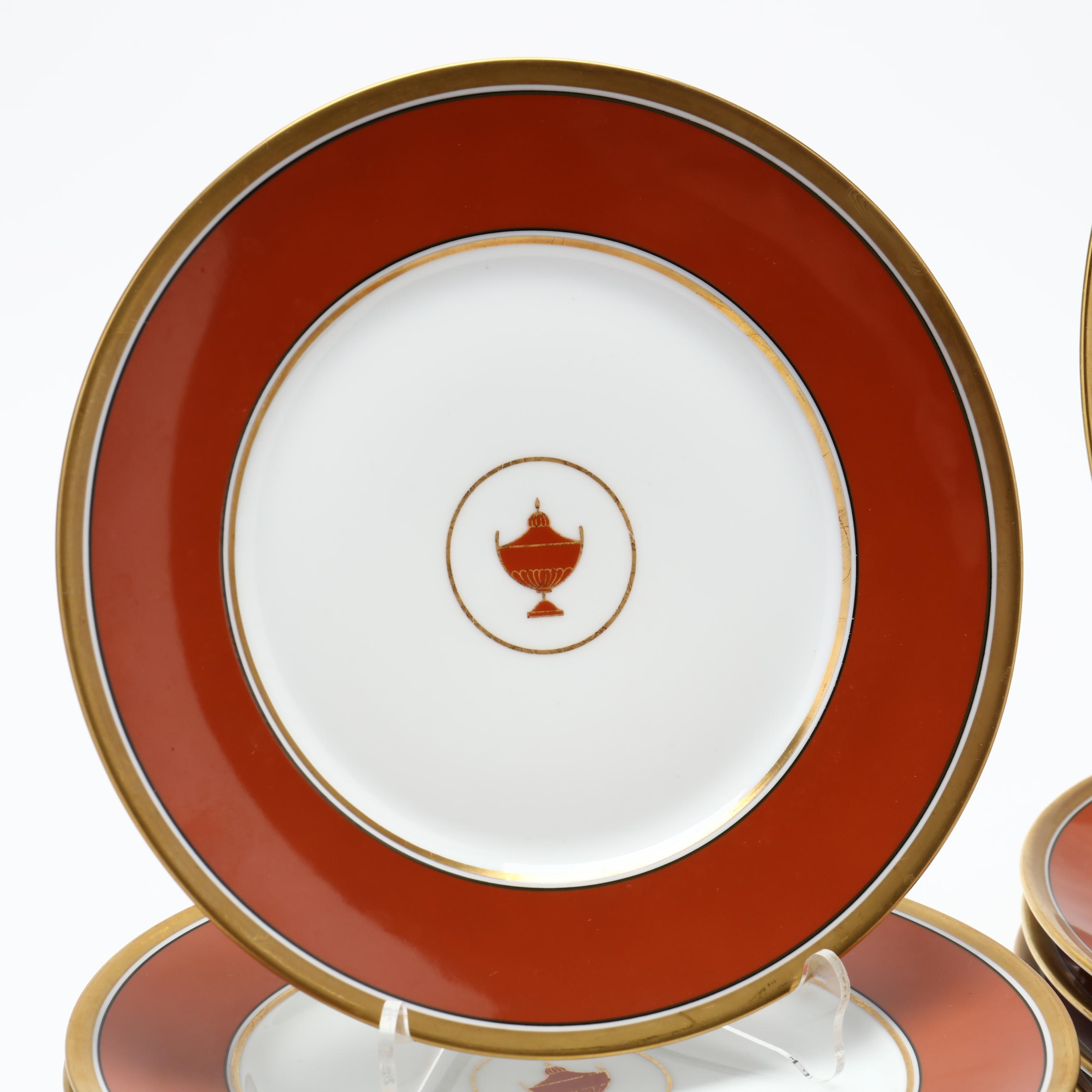 Richard Ginori | Richard Ginori Impero Red China Plates | MutualArt