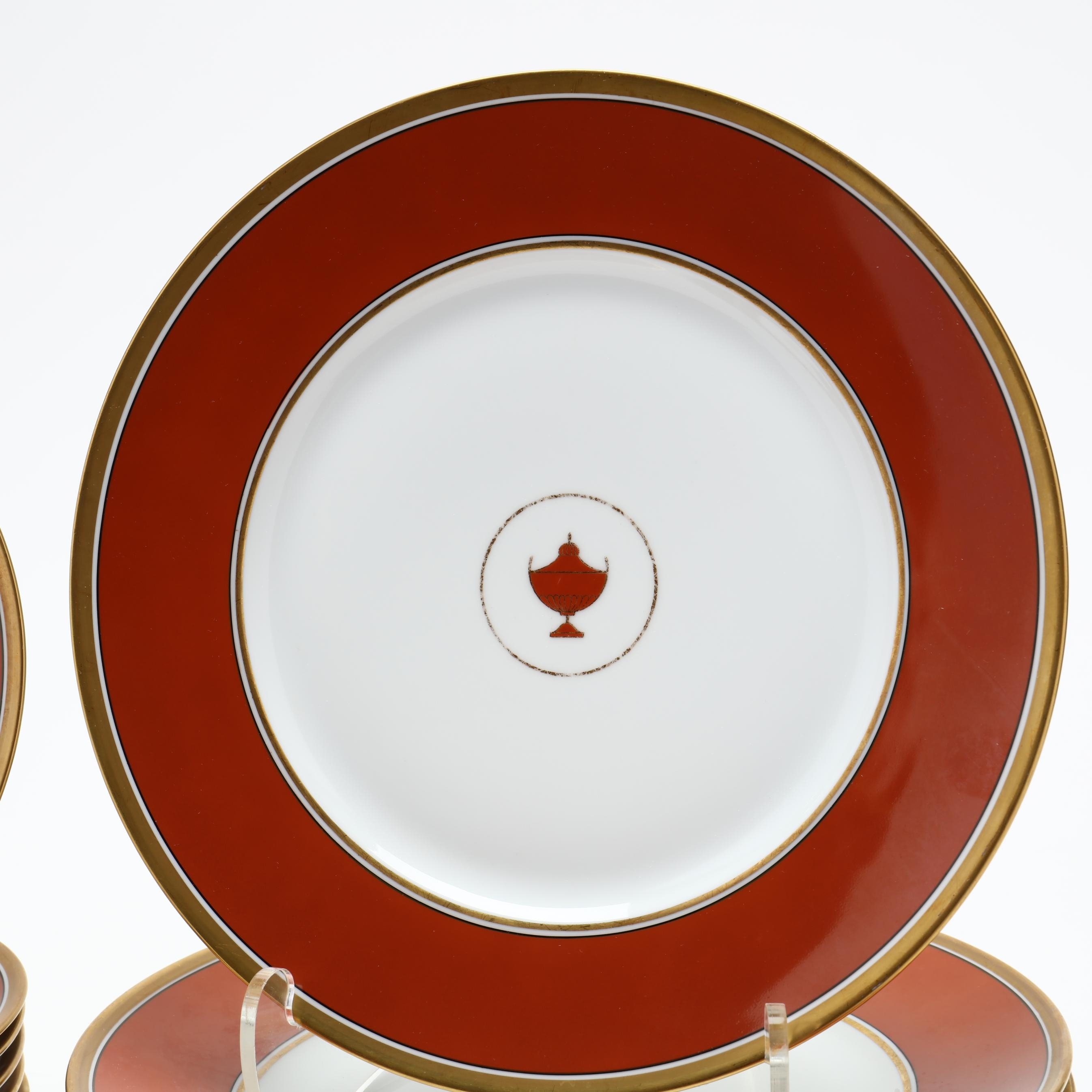 Richard Ginori | Richard Ginori Impero Red China Plates | MutualArt
