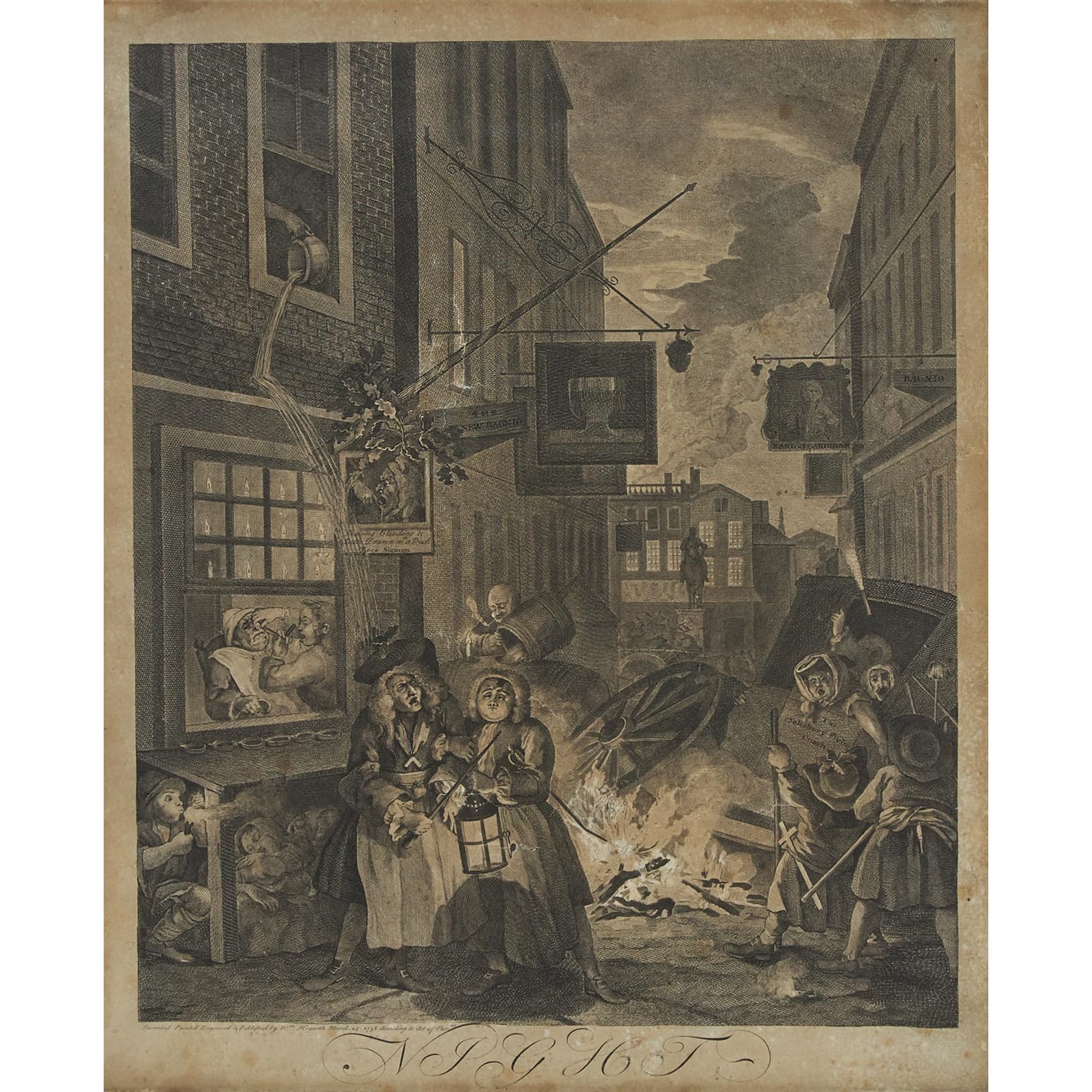 William Hogarth | NOON; NIGHT, (FROM THE FOUR TIMES OF THE DAY), 1738 ...