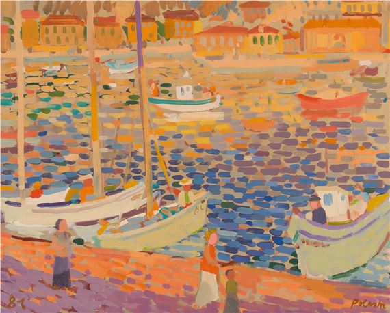 Constantin Polastri | Bootshafen im Tessin (1981) | MutualArt