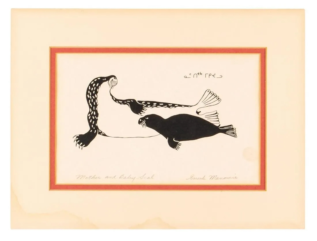Enook Manomie | Mother and Baby Seal | MutualArt