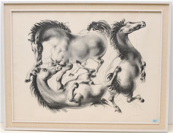 Hans Erni | Drei Pferde (1984) | MutualArt