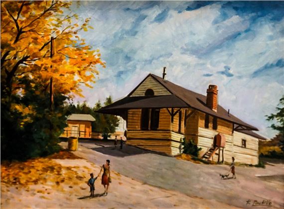 Francisco Castillo | Village Scene in Autumn | MutualArt