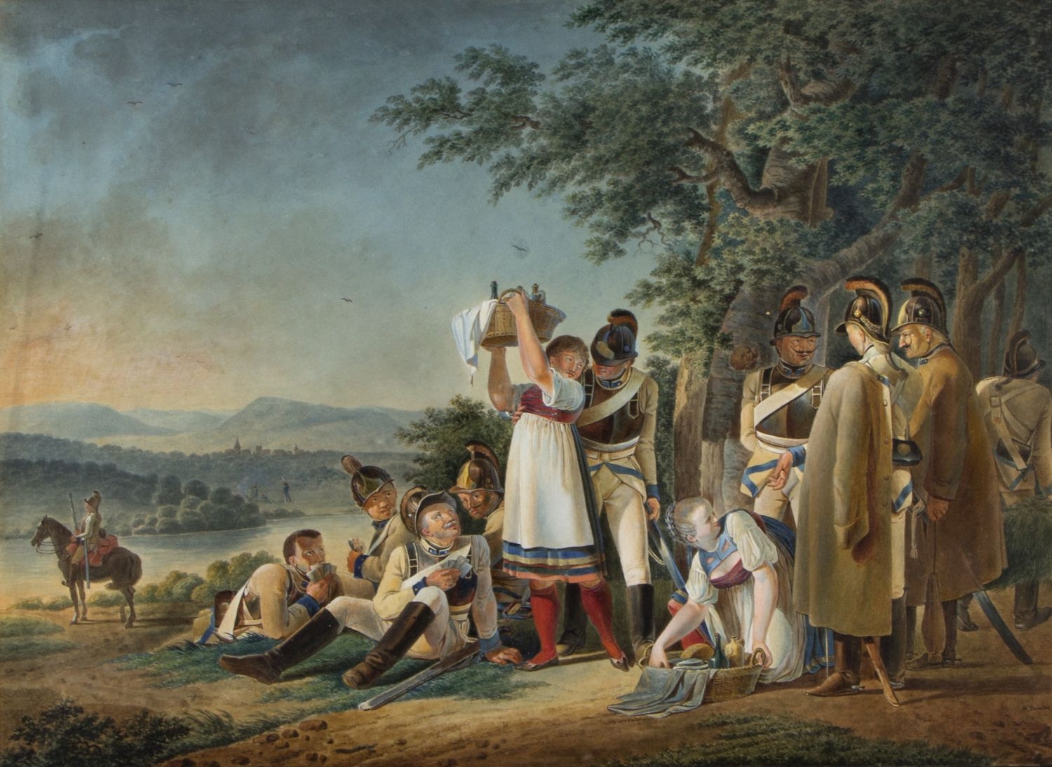 Philip-Heinrich Dunker | Soldaten bei der Rast | MutualArt