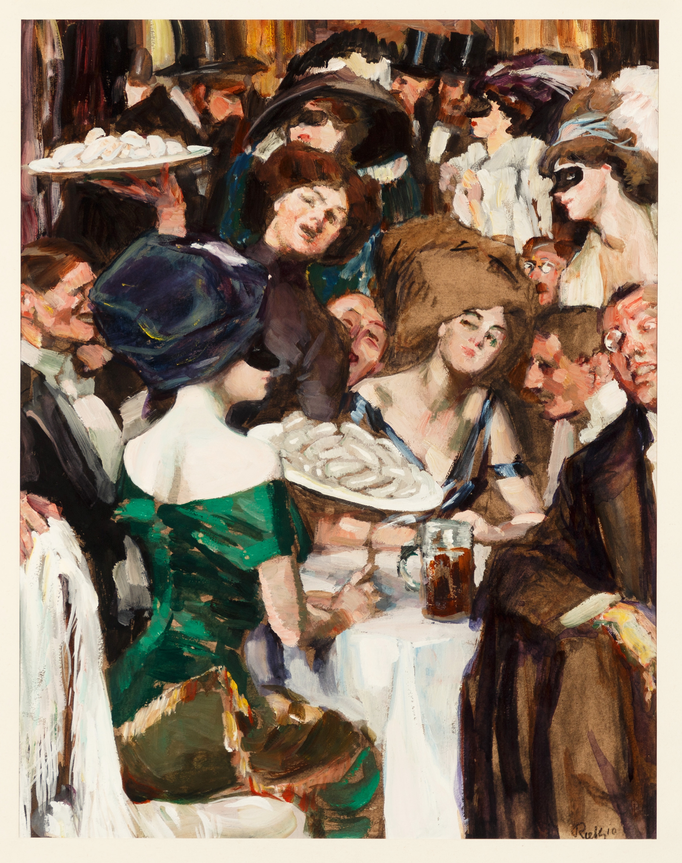 Paul Rieth | Weißwurstessen beim Maskenball | MutualArt
