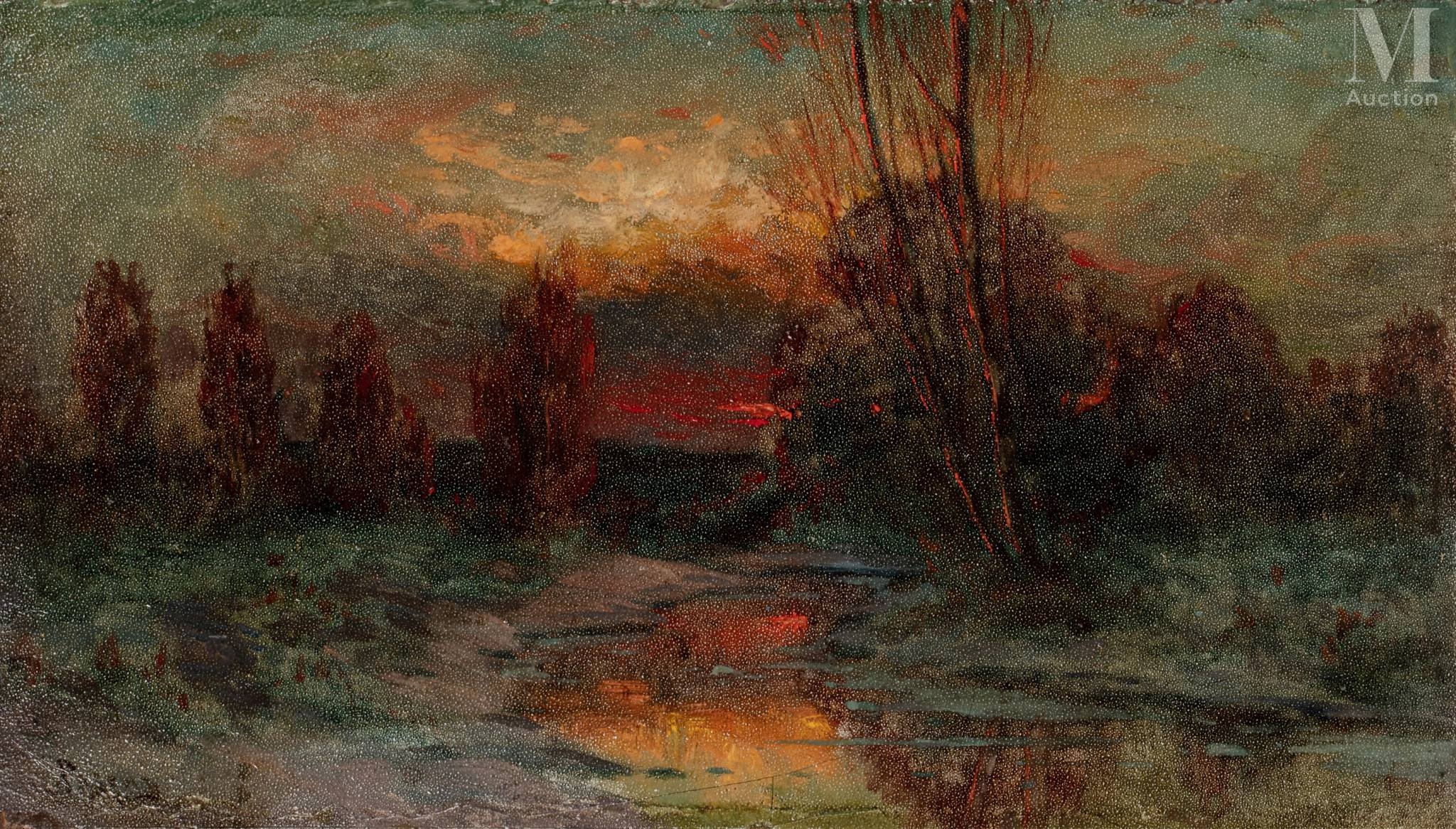 Karl Rosen | River Landscape with a Hut | MutualArt