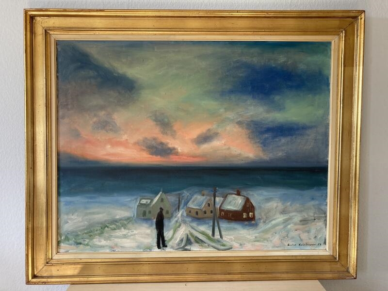 Knud Kristensen | Vinteraften ved havet | MutualArt