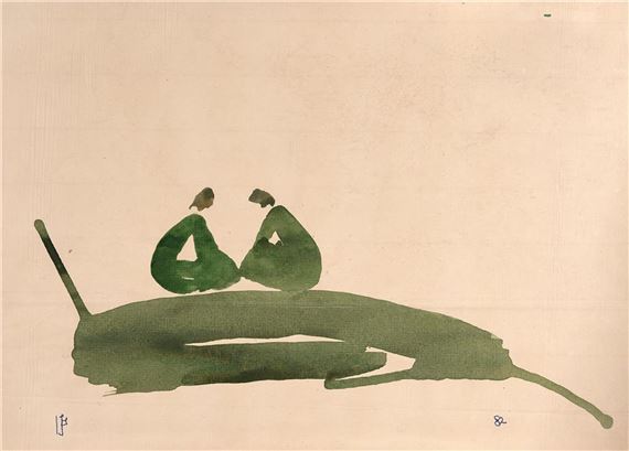 Ivan Peries | Seated Figures (1980) | MutualArt