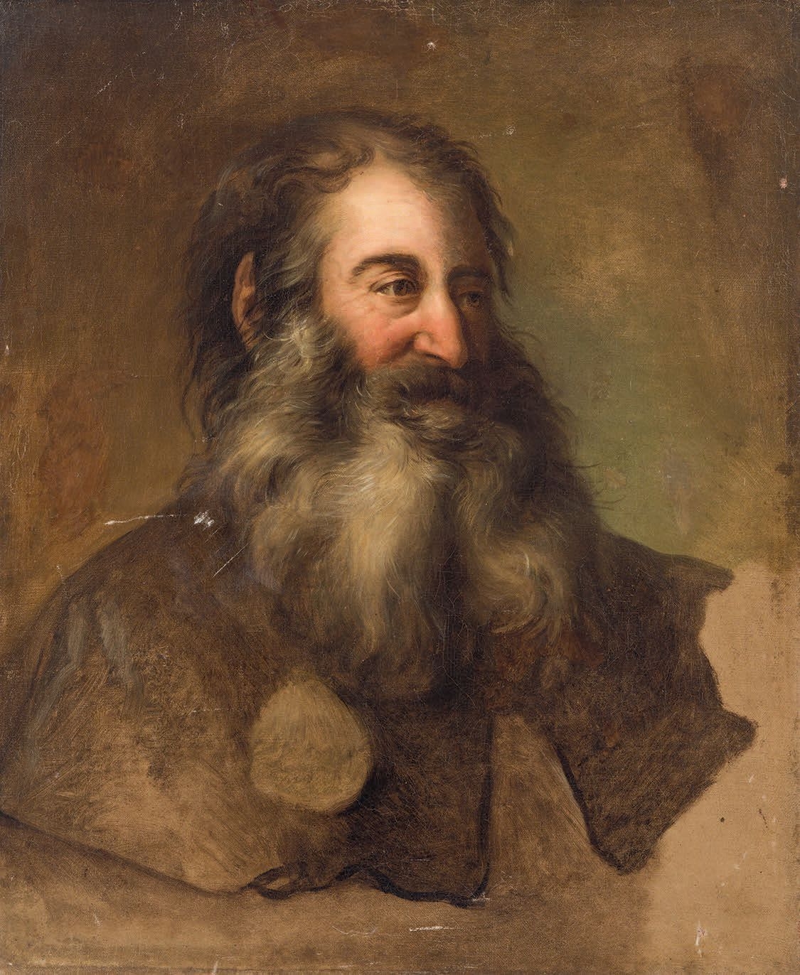 Russian School, 19th Century | Portrait de jeune fille à la robe rouge ...