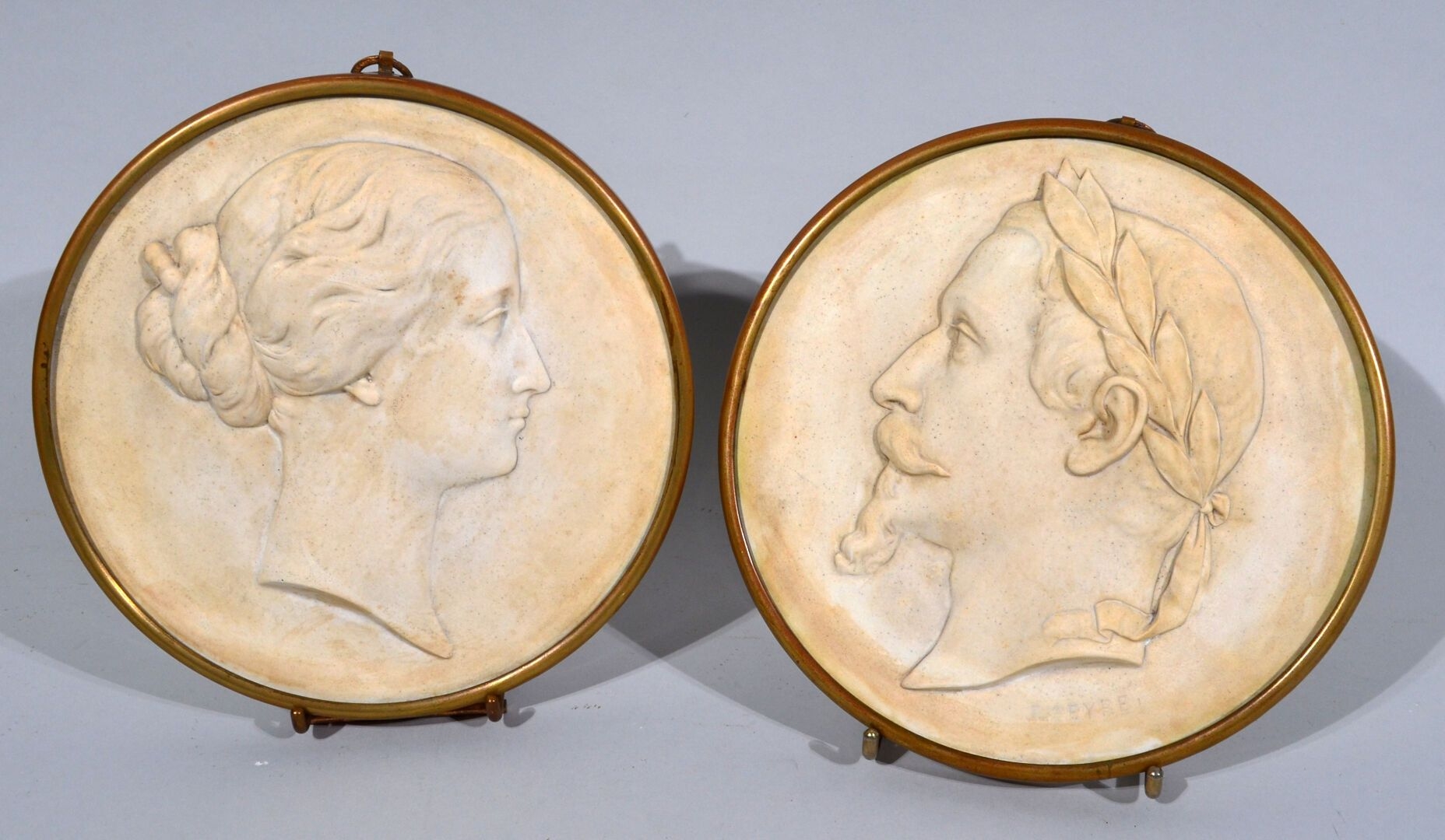 Jules-Constant Peyre | Portrait de l'Empereur Napoléon III tête laurée ...