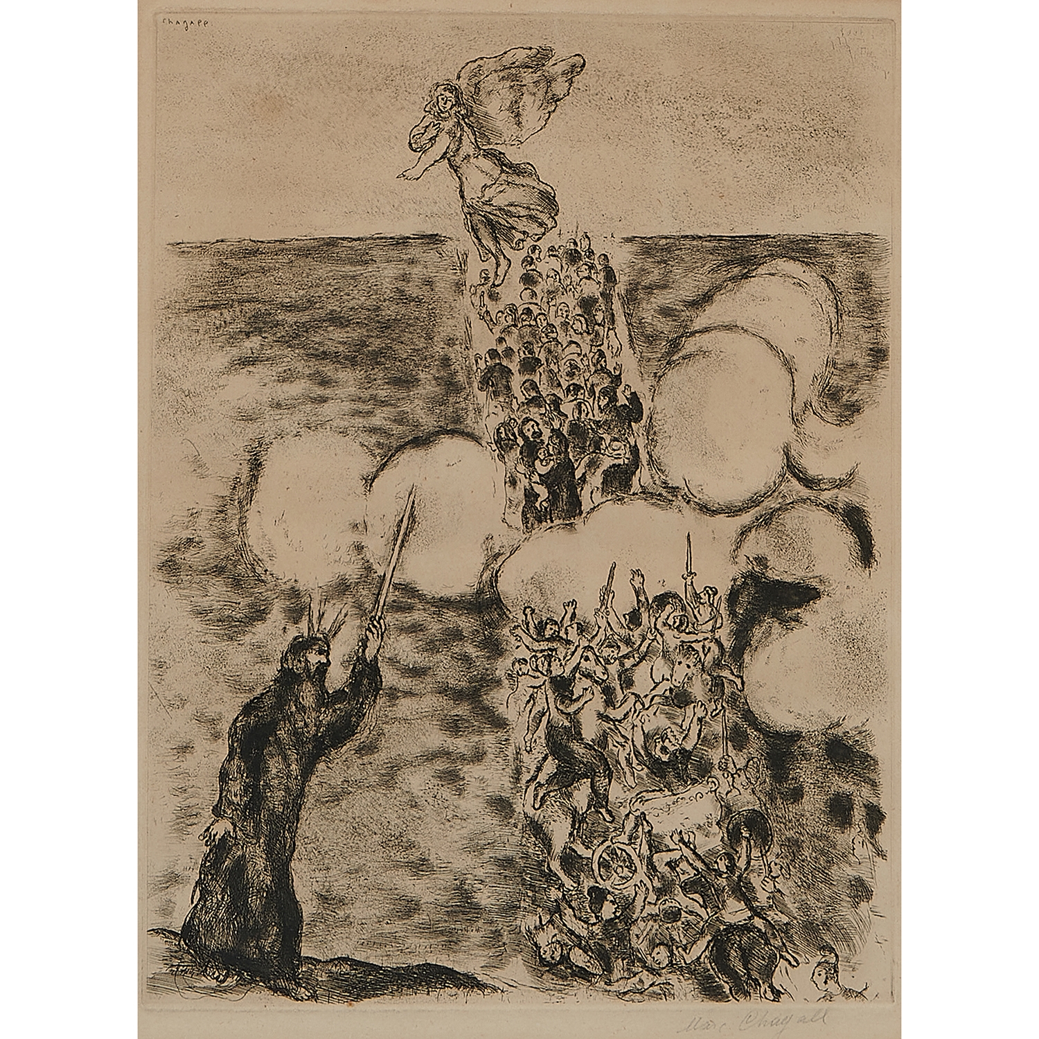 Marc Chagall | Passage de la Mer Rouge (Crossing the Red Sea) | MutualArt