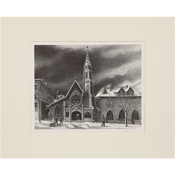 Ernest Fiene | St. Michael's in Brooklyn (1947) | MutualArt