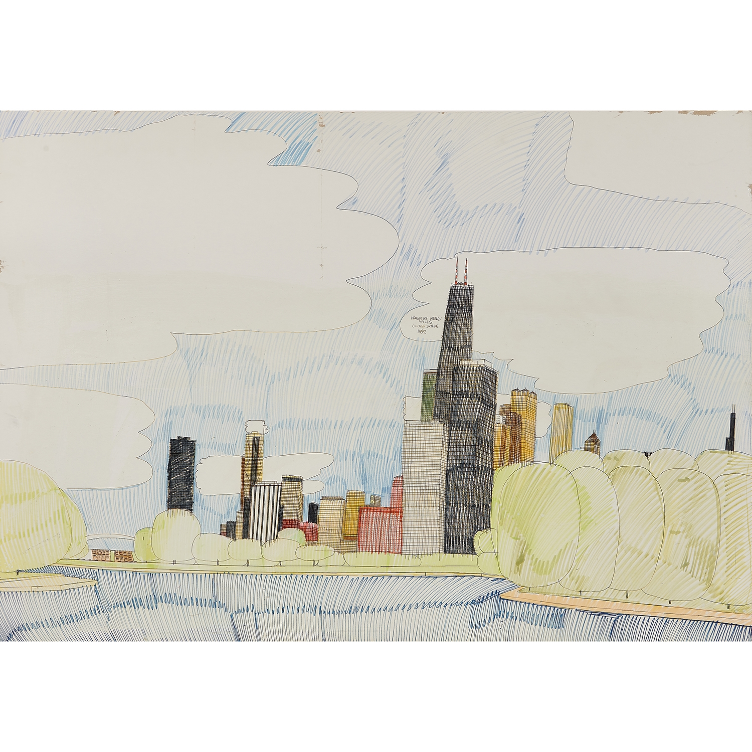 Wesley Willis | Chicago Skyline (1992) | MutualArt