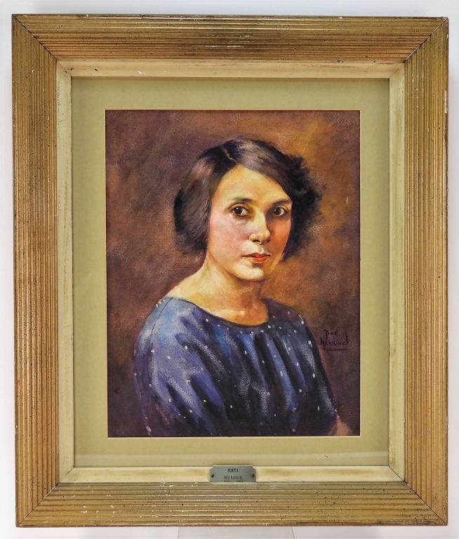 Fred Nankivel | Fred Nankivel Portrait of a Woman WC Painting | MutualArt