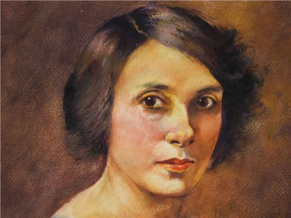 Fred Nankivel | Fred Nankivel Portrait of a Woman WC Painting | MutualArt