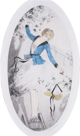 P. Emile Felix | Signed P.E. Felix Color Etching (Circa 1920s) | MutualArt