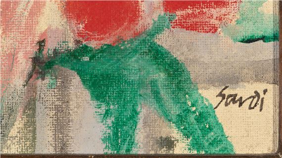 Jean Sardi | Portrait of a Woman with Flowers (1947) | MutualArt