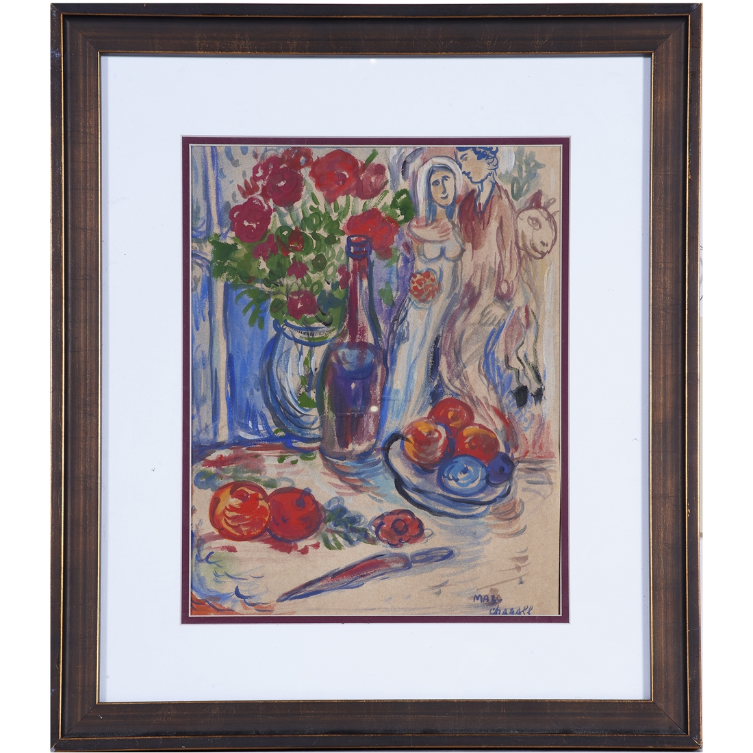 Marc Chagall | Still Life with Couple and Donkey | MutualArt