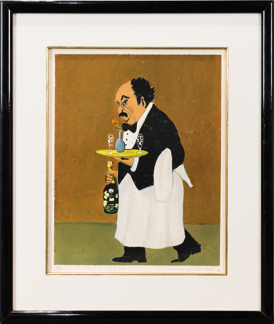 Guy Buffet | Waiter with Champagne | MutualArt
