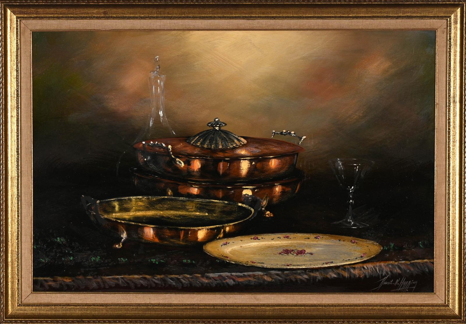 Denzil N. Herring | Still Life with Glass and Copper Vessels | MutualArt